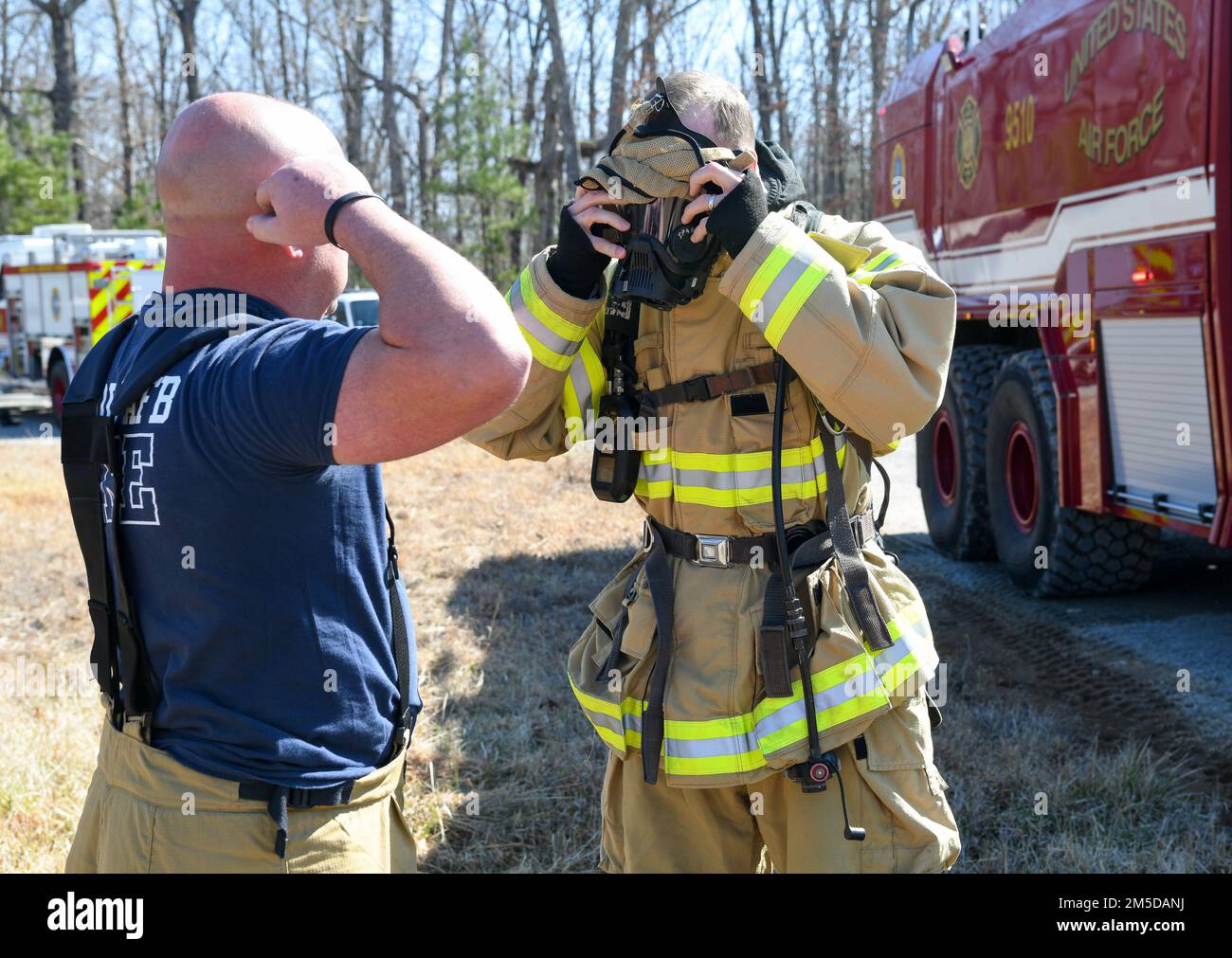 Jason Armstrong, left, a driver/operator with Arnold Air Force Base ...