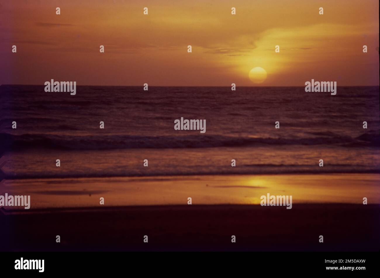 Setting Sun at Tithal Beach, Balsar, Gujrat, India Stock Photo - Alamy