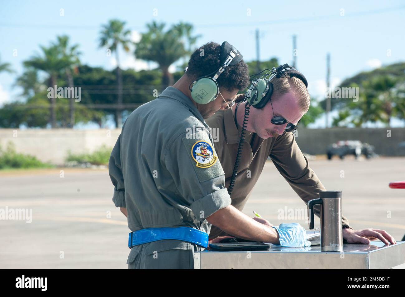 U.S. Air Force Staff Sgt. Dexter Fitzpatrick and Airman 1st Class Ava ...