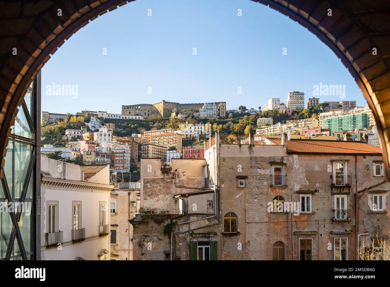 View of the Vomero hill and St. Elmo Castle from the Montesanto ...