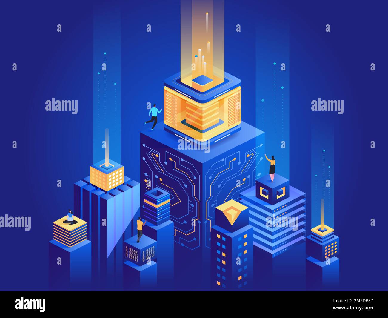 3d building dark Stock Vector Images - Alamy