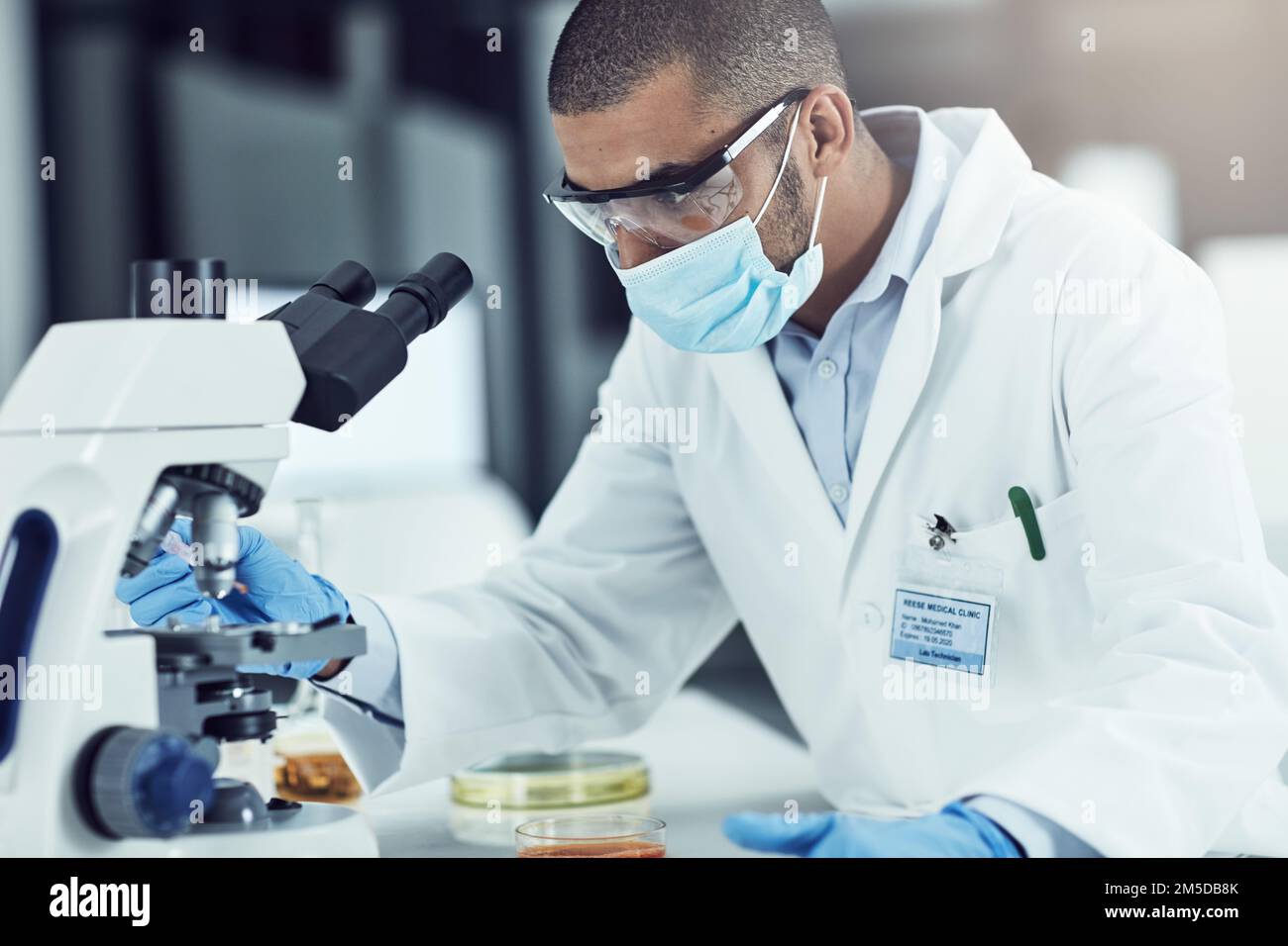Tackling the health issues of the future. a young scientist conducting ...