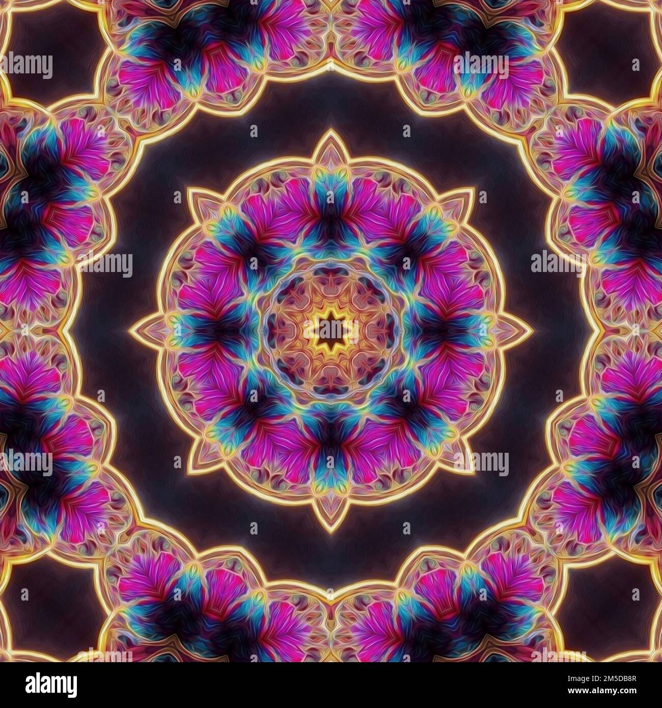 Square beautiful esoteric mystic magical mandala hand painted Stock ...