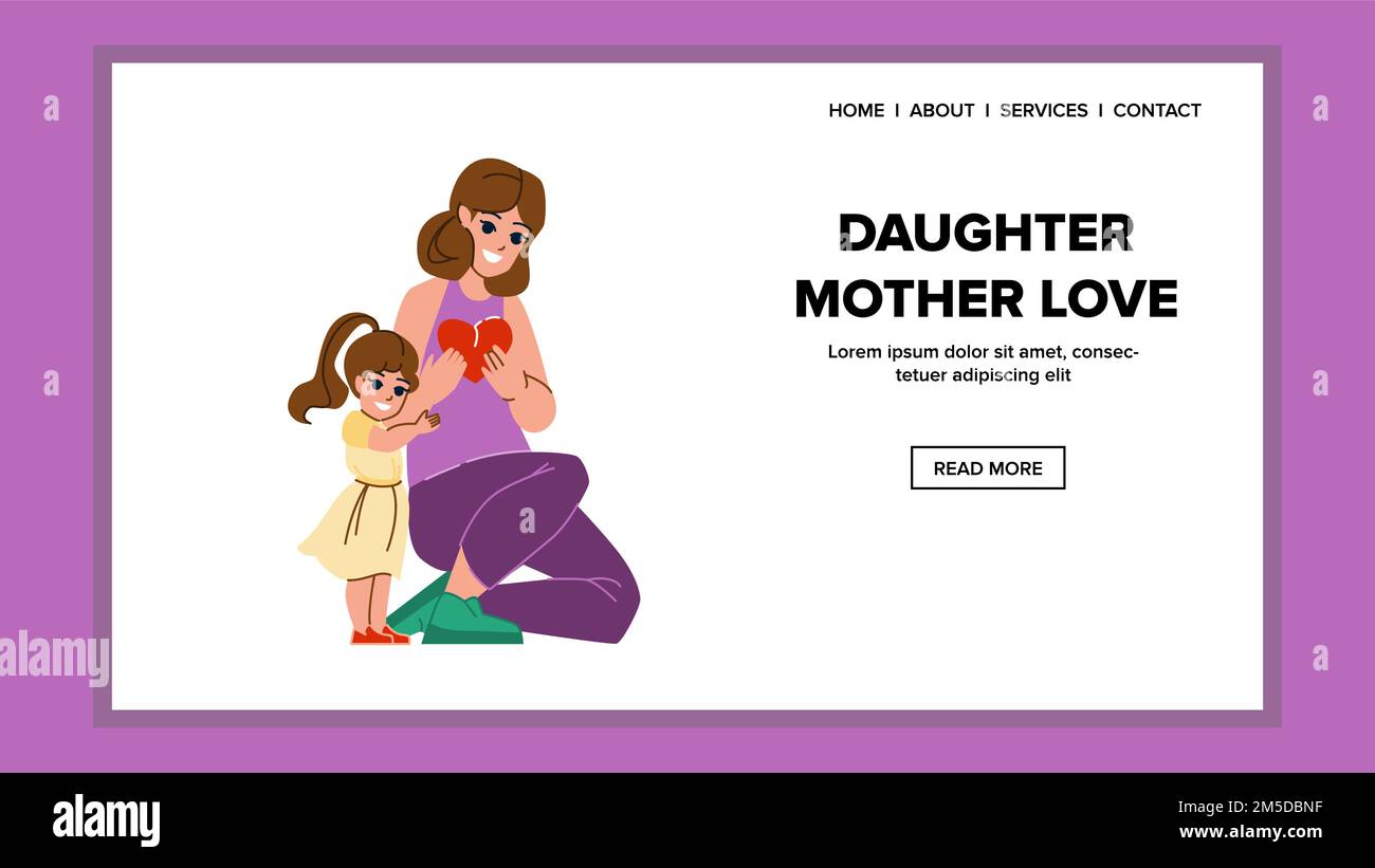 daughter mother love vector Stock Vector Image & Art - Alamy