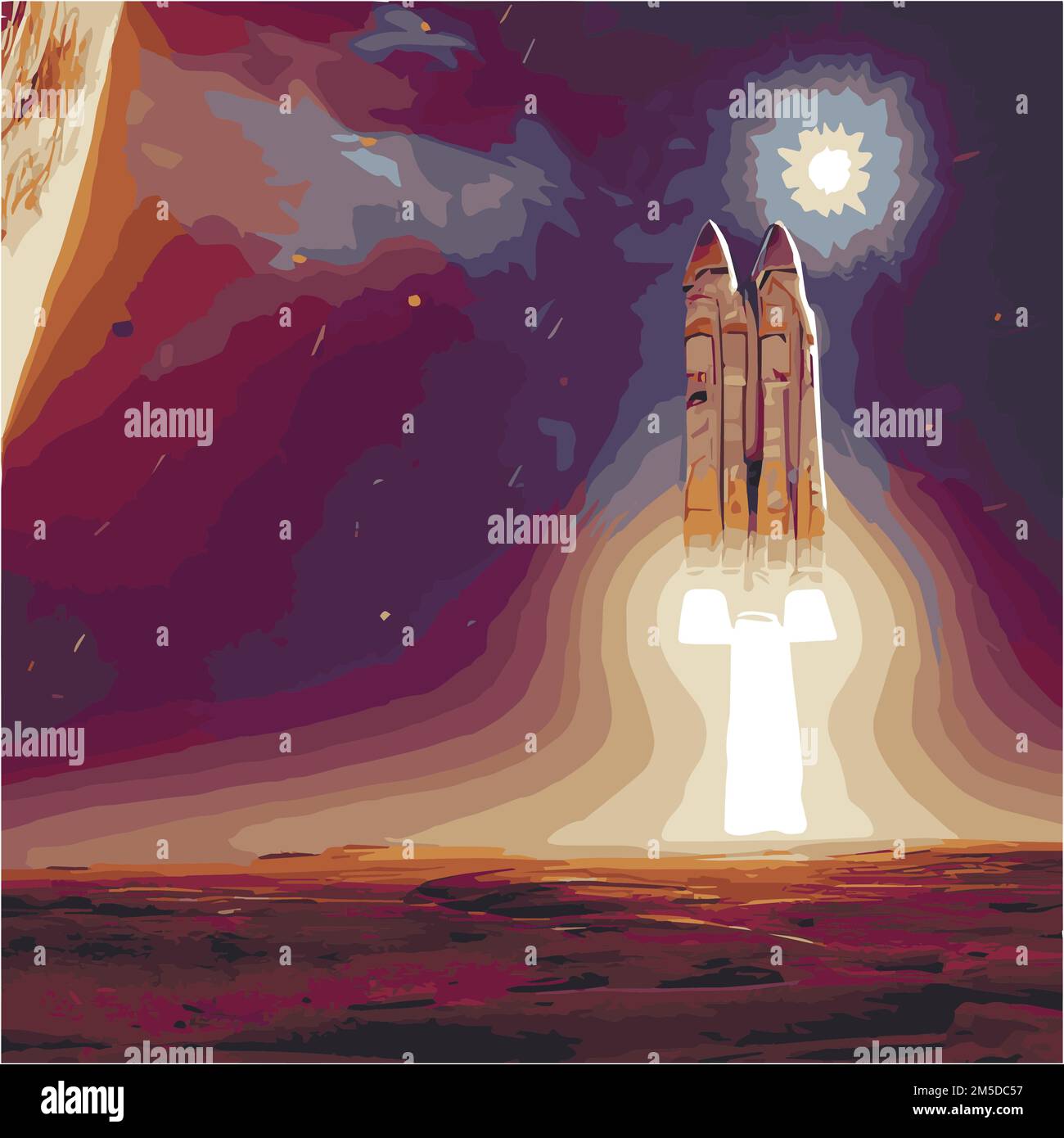 Nasa journey to mars Stock Vector Images - Alamy