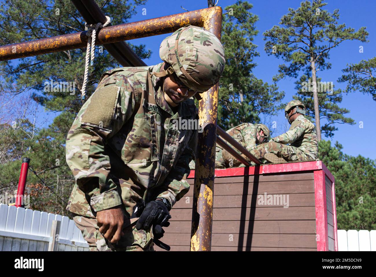 U.S. Army Sgt. Lamar Barnett, a student attending the U.S. Army ...