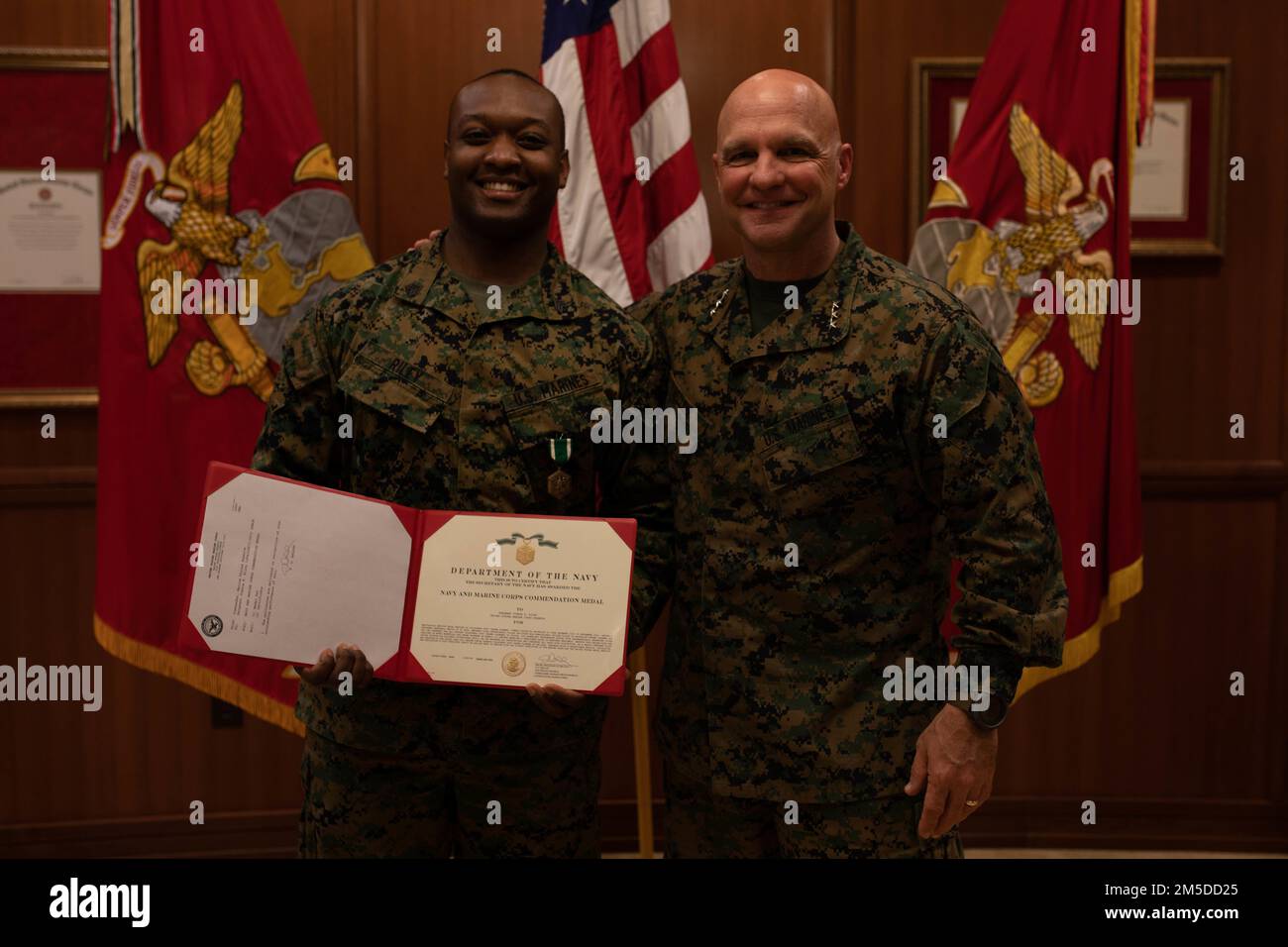 Lt. Gen. David G. Bellon, right, Commander of Marine Forces Reserve and ...