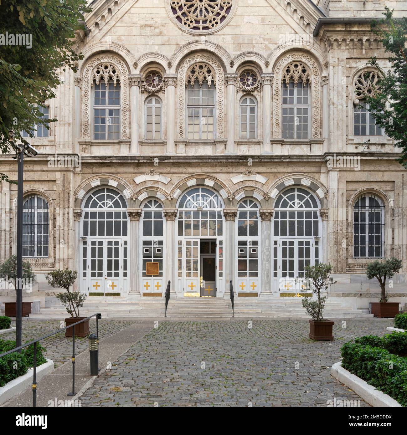 Facade of Aya Triada Rum Ortodoks Kilisesi, or Aya Triada Greek ...