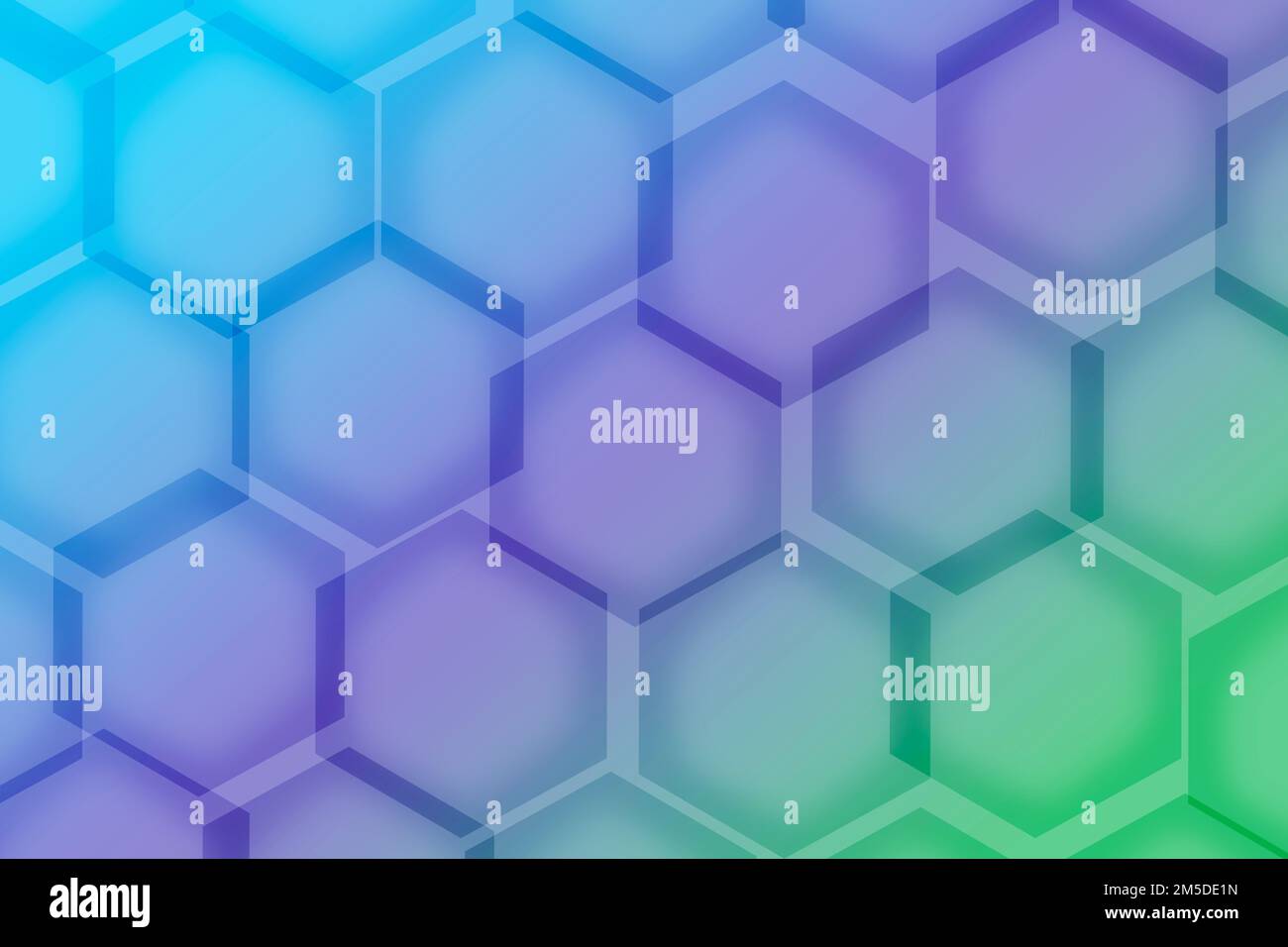 Gradient blue and green 3D hexagon shape pattern for abstract ...