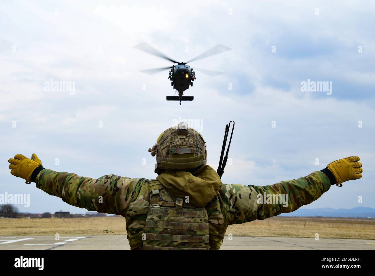 A pararescueman assigned to the 57th Rescue Squadron performs dynamic ...