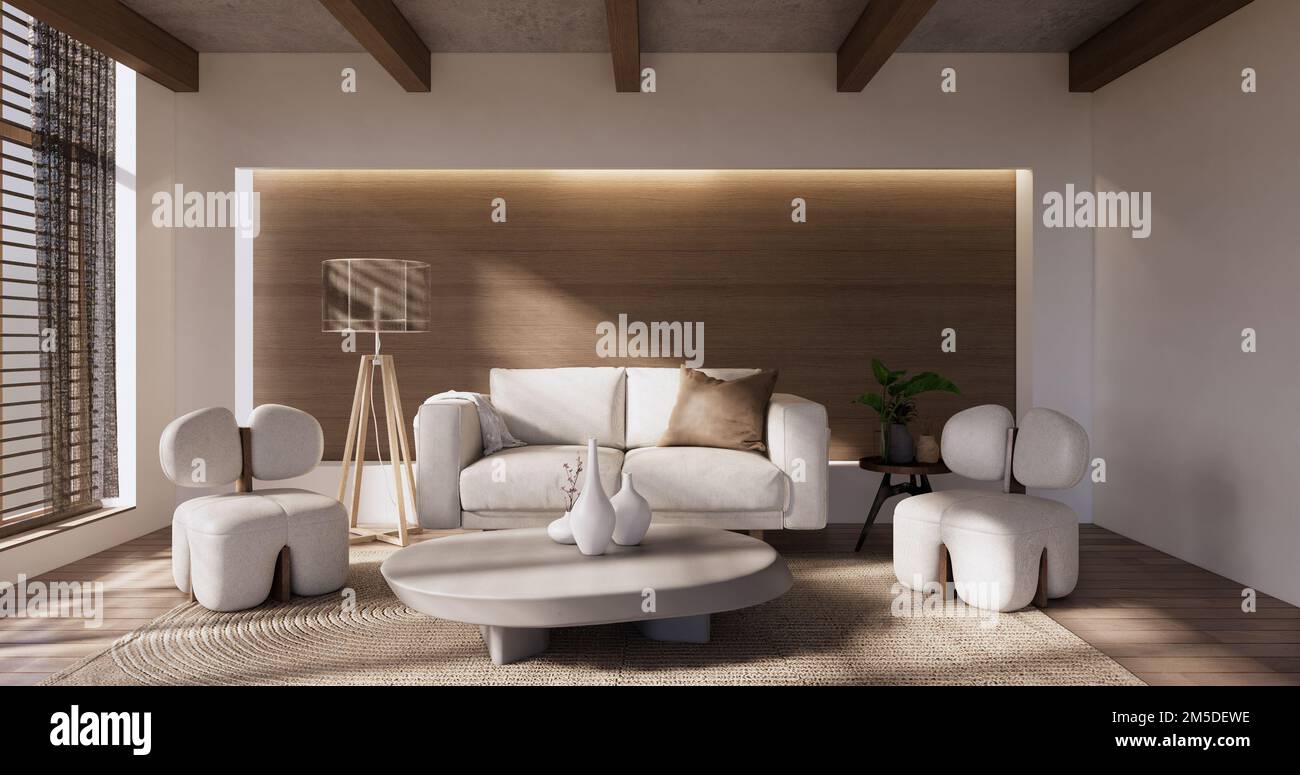 Minimal Muji style, Empty wooden room,Cleaning japandi room interior ...