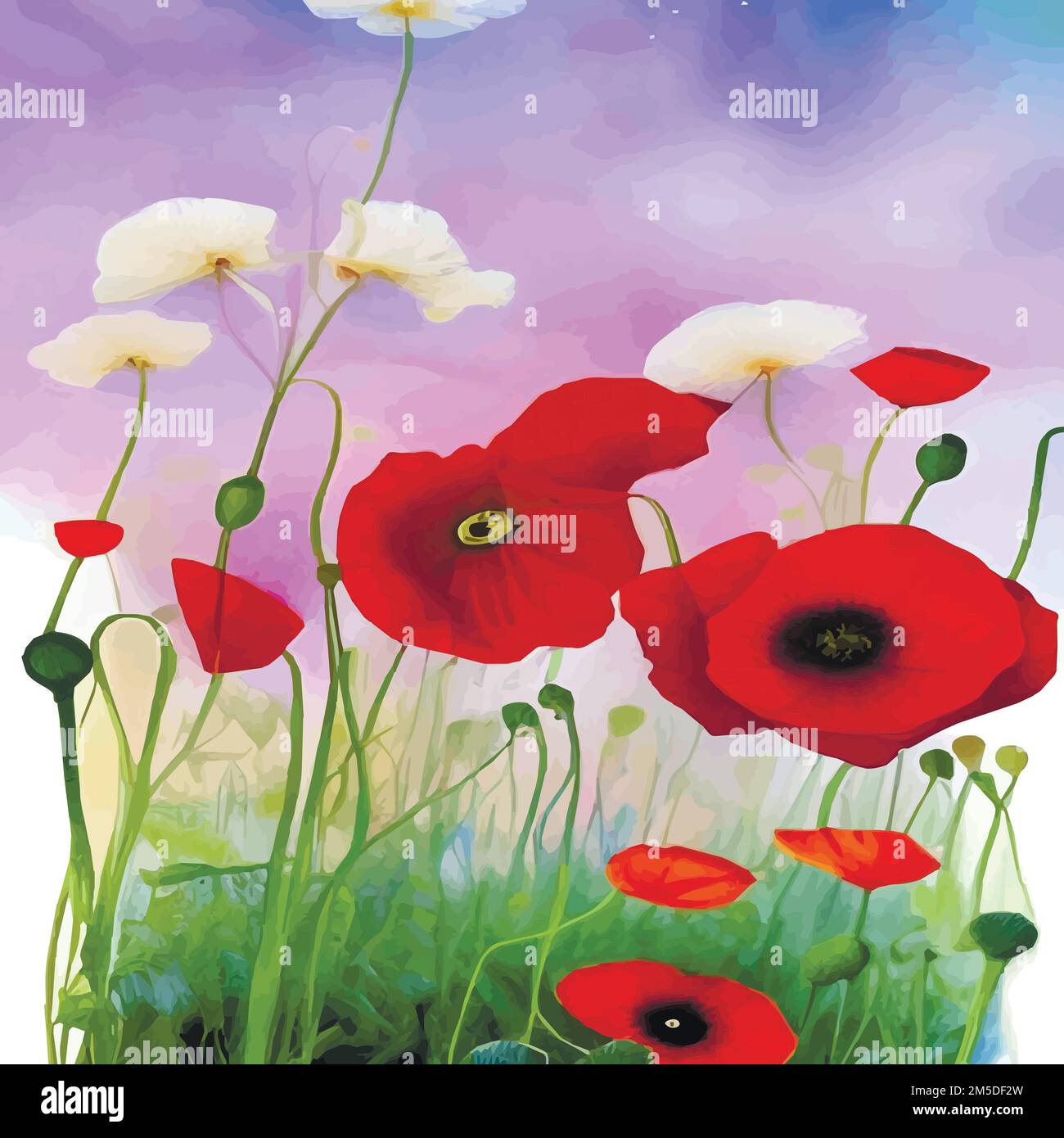 Purple poppy remembrance Stock Vector Images - Alamy