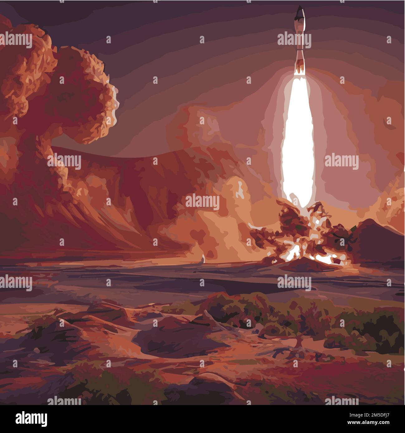 First missile Stock Vector Images - Alamy