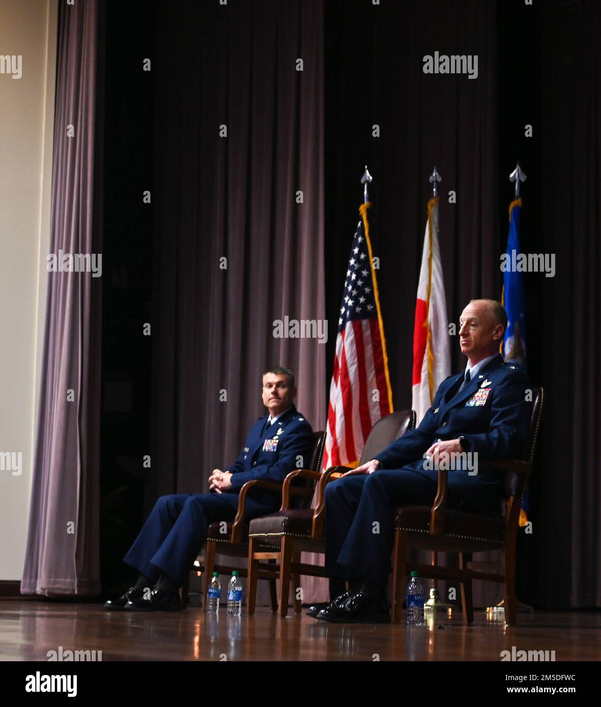 Col. Seth Graham (Right), 14th Flying Training Wing commander, and Lt ...