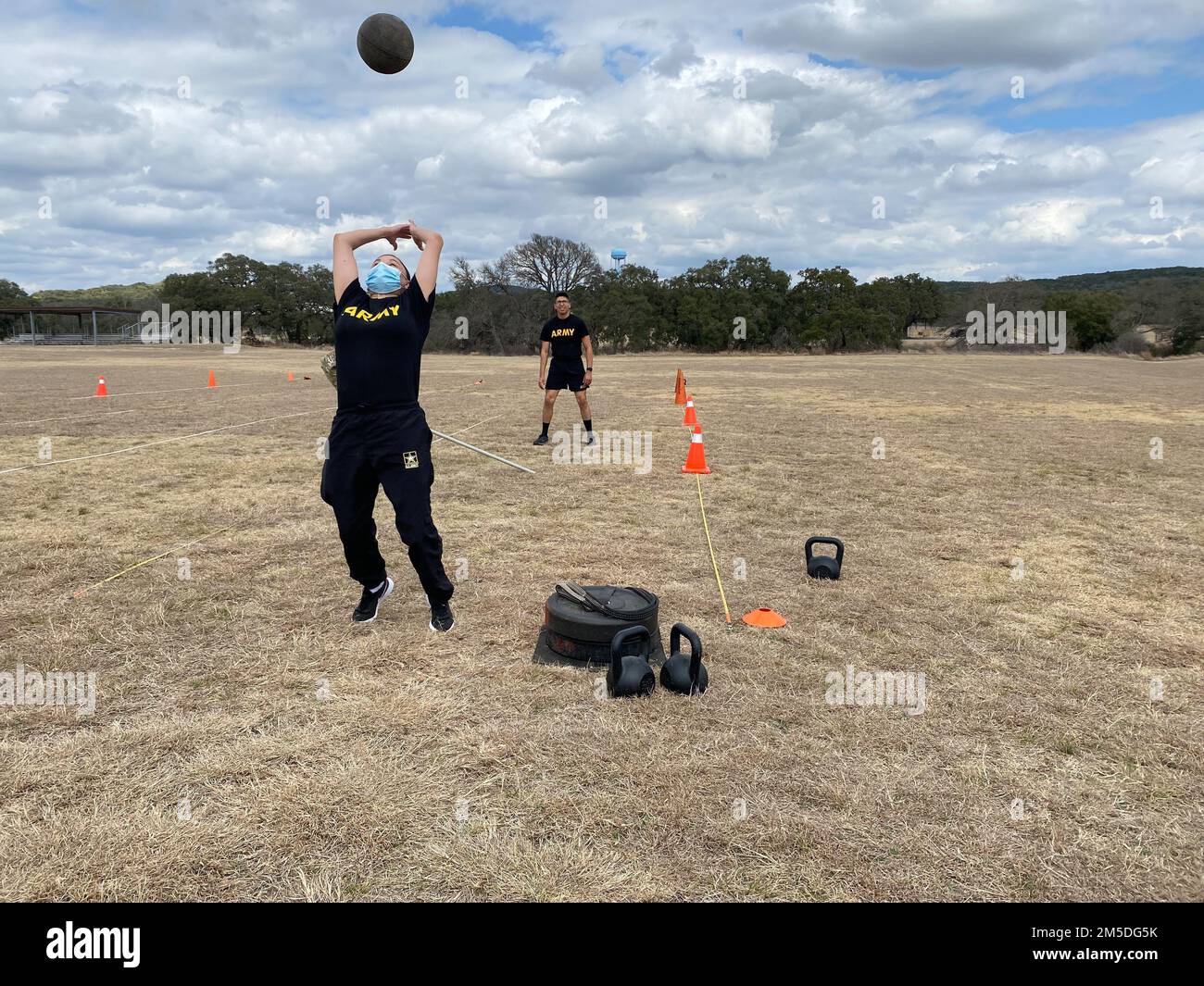 U.S. Army Reserve 1st Lt. Norma Tomas, 273rd ICW, practices the ...