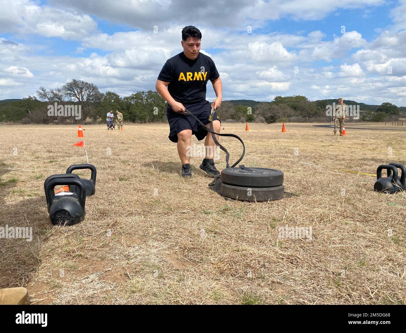 U.S. Army Reserve Spc. Alvino Ceballos, 273rd ICW, practices the 250 ...