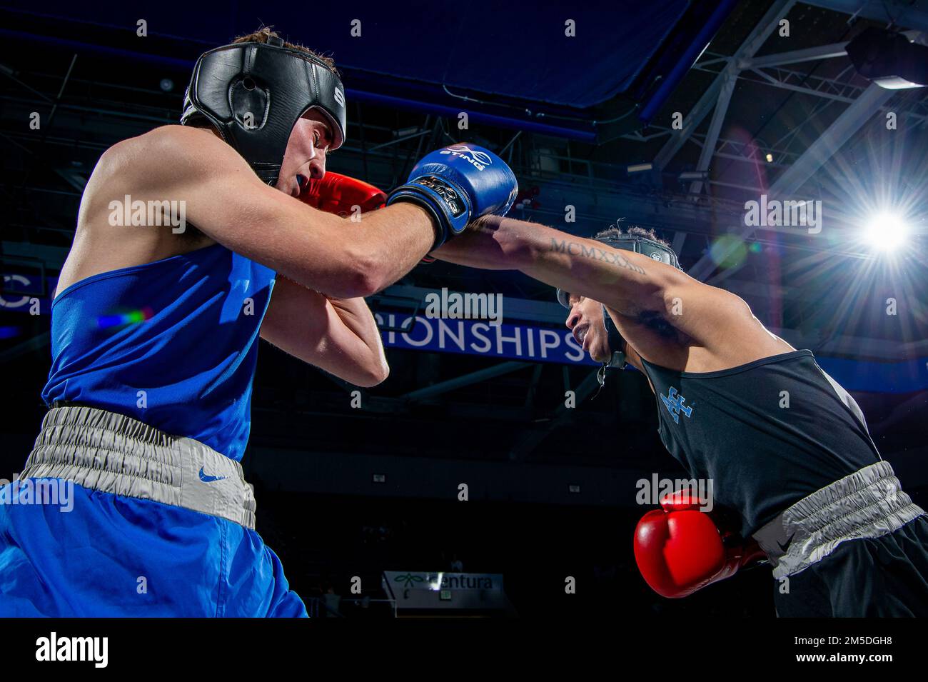 U.S. AIR FORCE ACADEMY, Colo. -- Air Force's Nile Owens, right, lands a ...