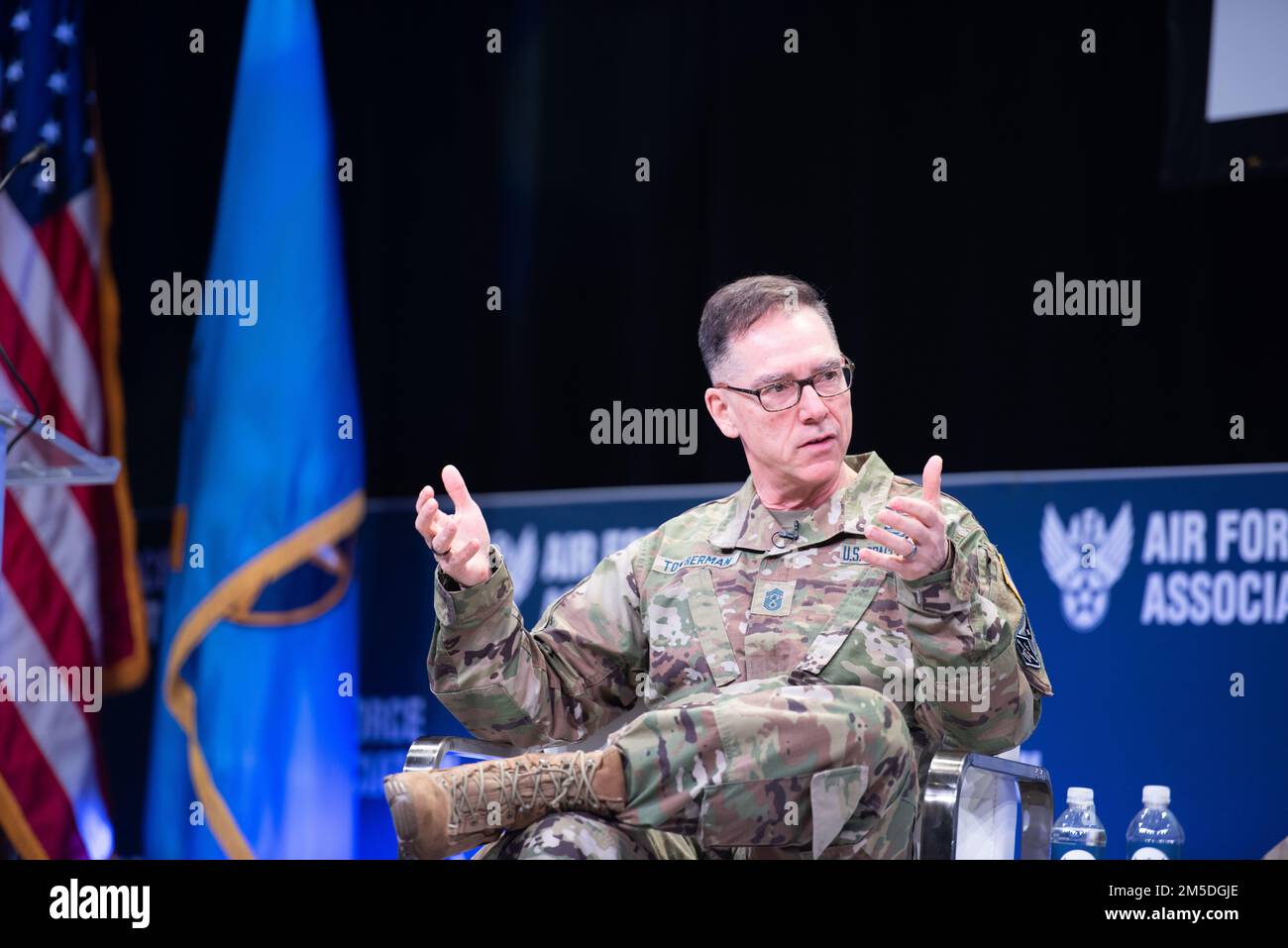 Chief Master Sergeant of the Space Force Roger A. Towberamn, speaks ...