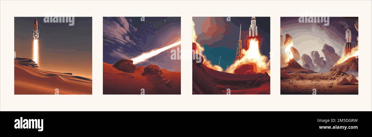 1960s american rocket Stock Vector Images - Alamy