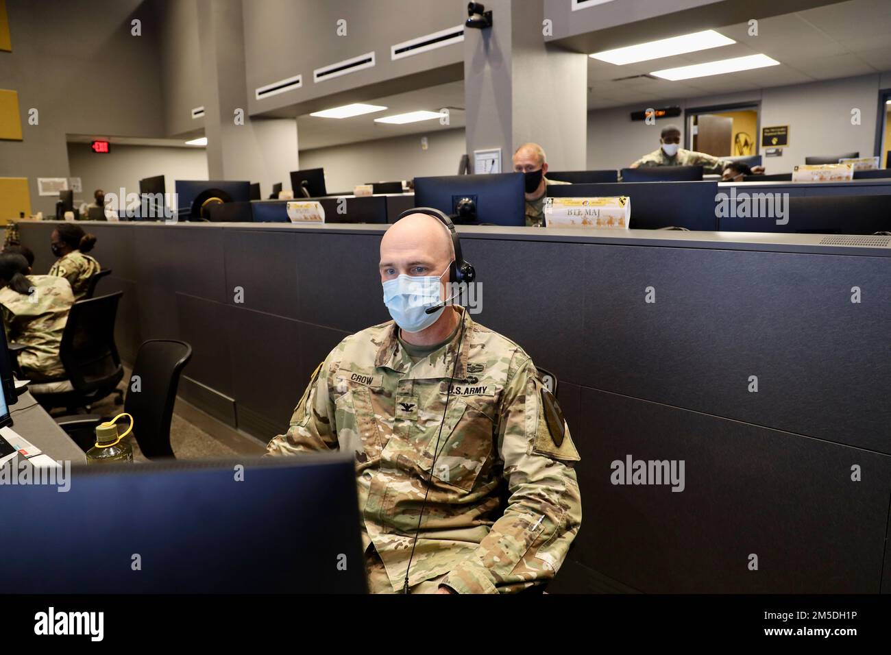 Col. Nathaniel Crow, 1st Cavalry Division G3, monitors the battle in ...