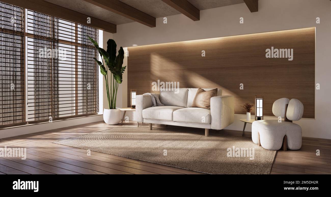 Minimal Muji style, Empty wooden room,Cleaning japandi room interior ...