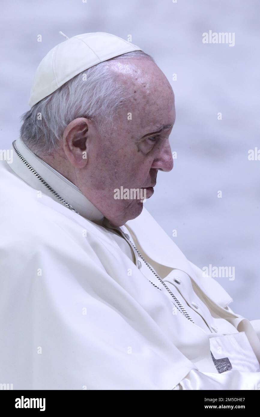 December 28, 2022 - POPE FRANCIS during his wednesday general audience ...