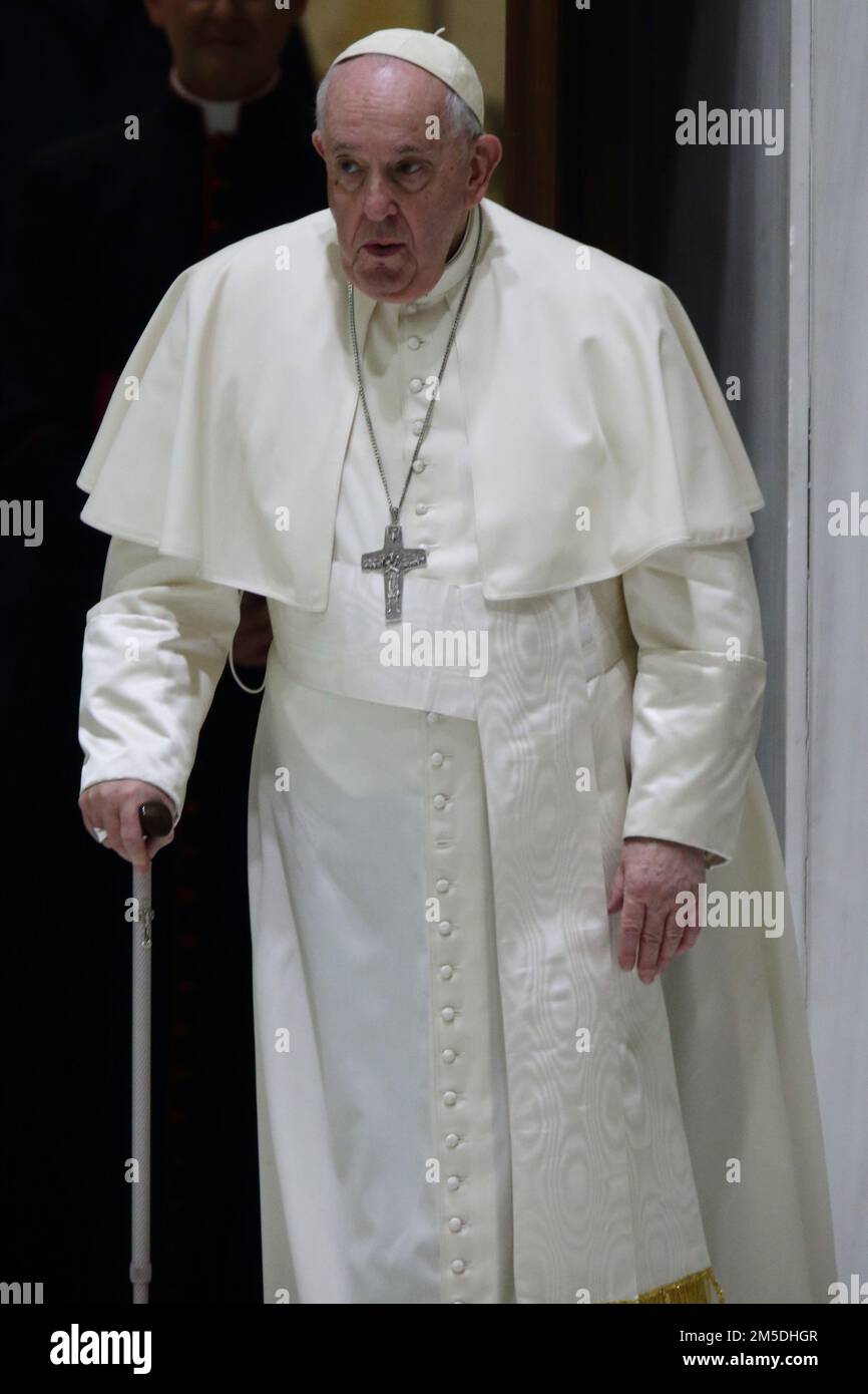 December 28, 2022 - POPE FRANCIS during his wednesday general audience ...