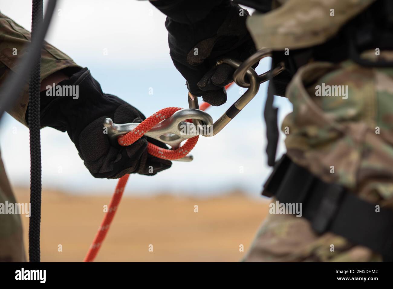 A Colorado National Guard member trains in high angle rescue and ...