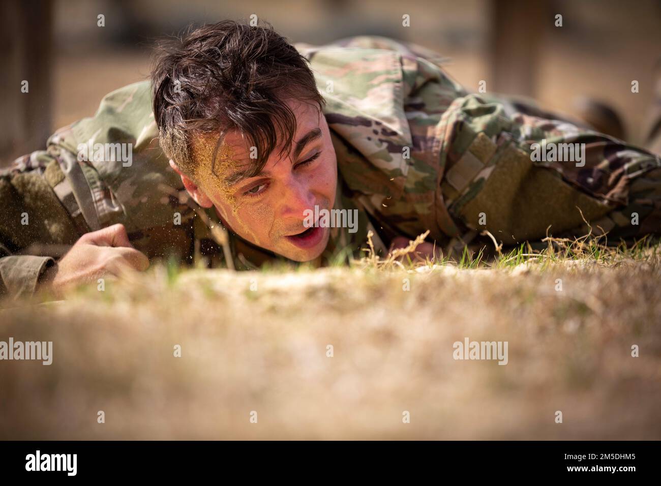 U.S. Army Reserve Spc. Thomas Cogger, 139th Medical Brigade, performs ...