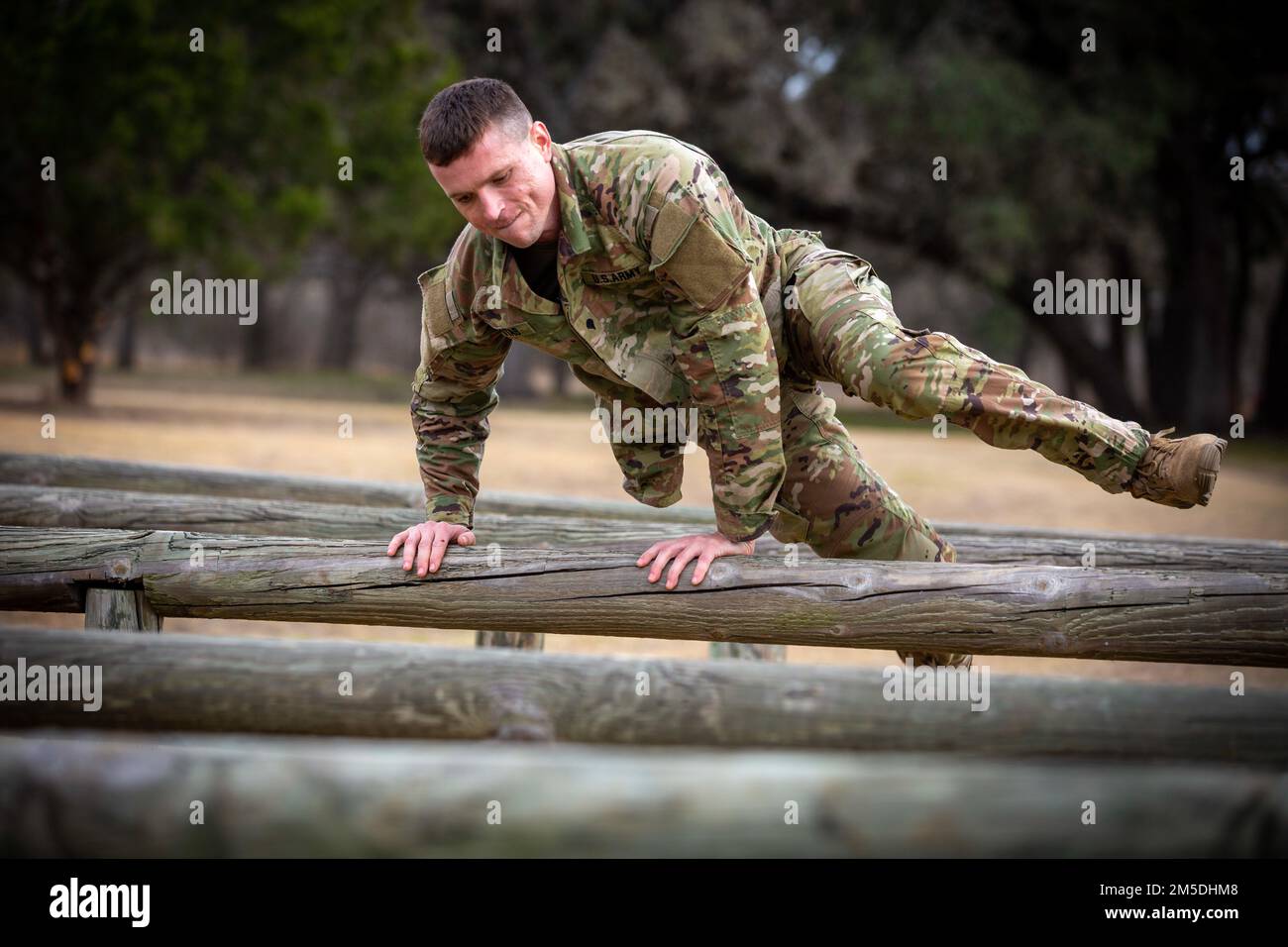 U.S. Army Reserve Spc. Artur Potas, 330th Medical Brigade, performs the ...