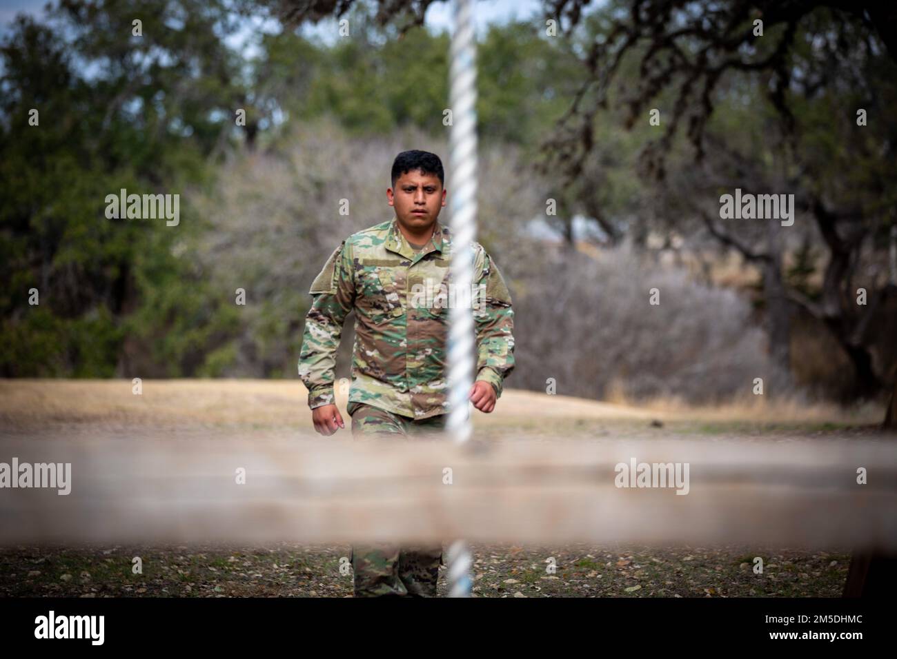 U.S. Army Reserve Spc. Flores Garcia, 176th Medical Brigade, walks upto ...