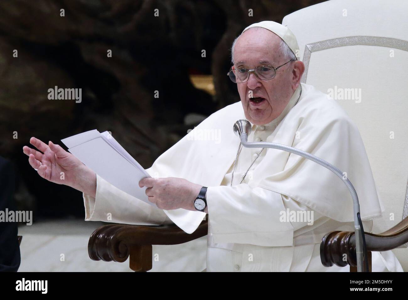 December 28, 2022 - POPE FRANCIS during his wednesday general audience ...