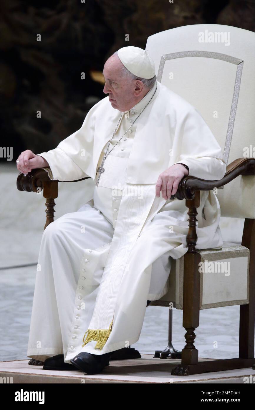 December 28, 2022 - POPE FRANCIS during his wednesday general audience ...