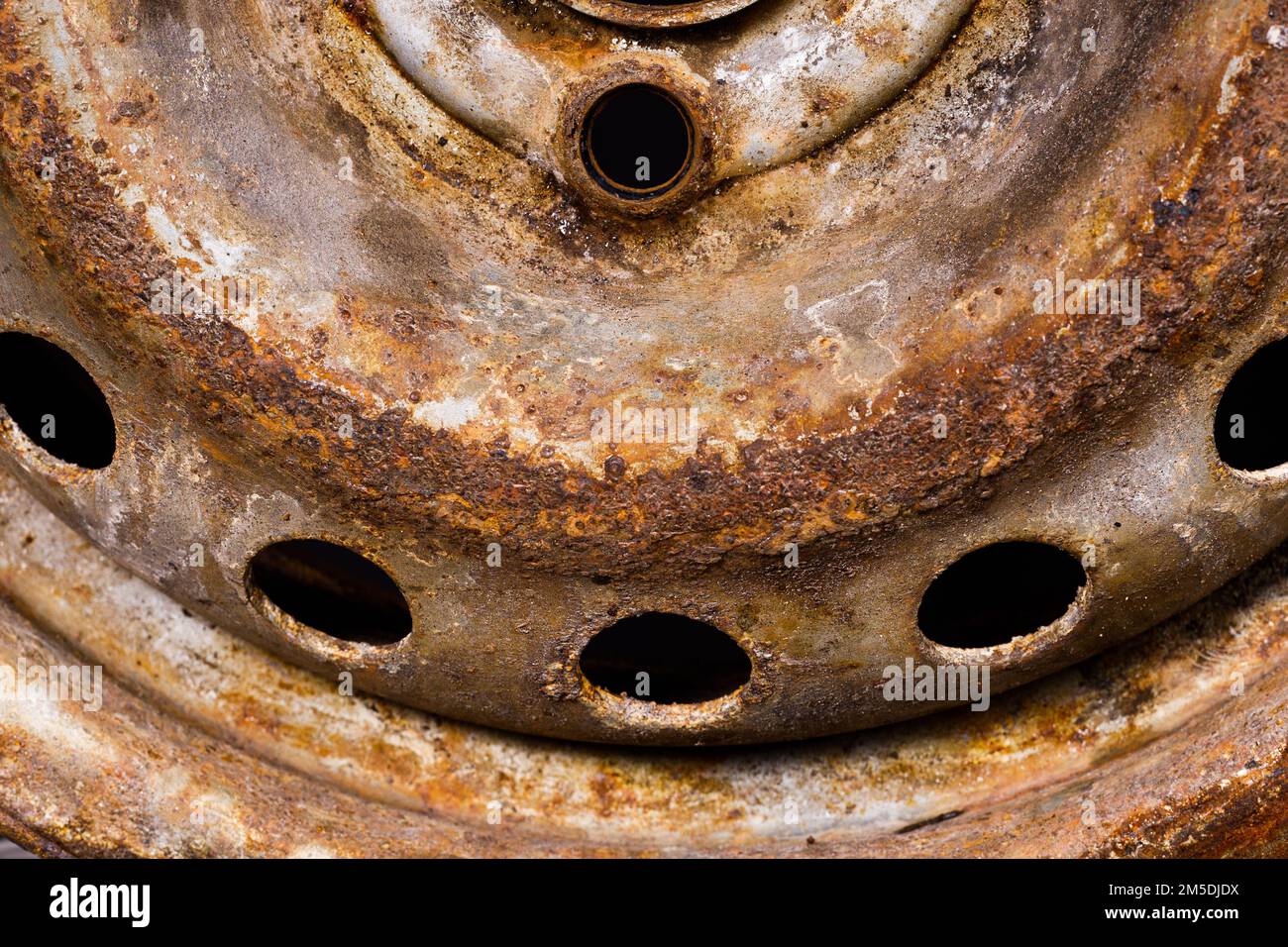 metal car rim with rust closeup Stock Photo - Alamy