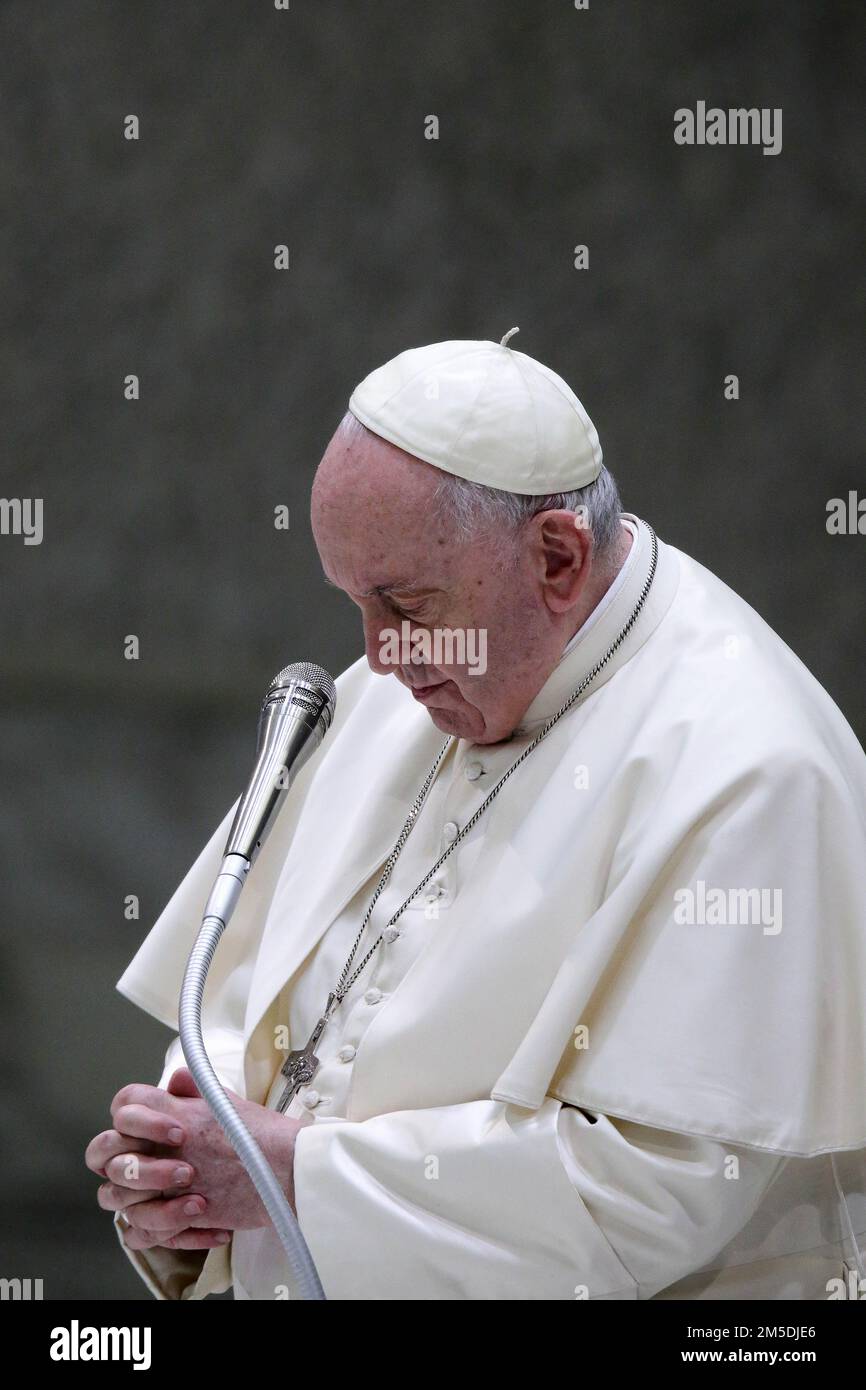 December 28, 2022 - POPE FRANCIS during his wednesday general audience ...