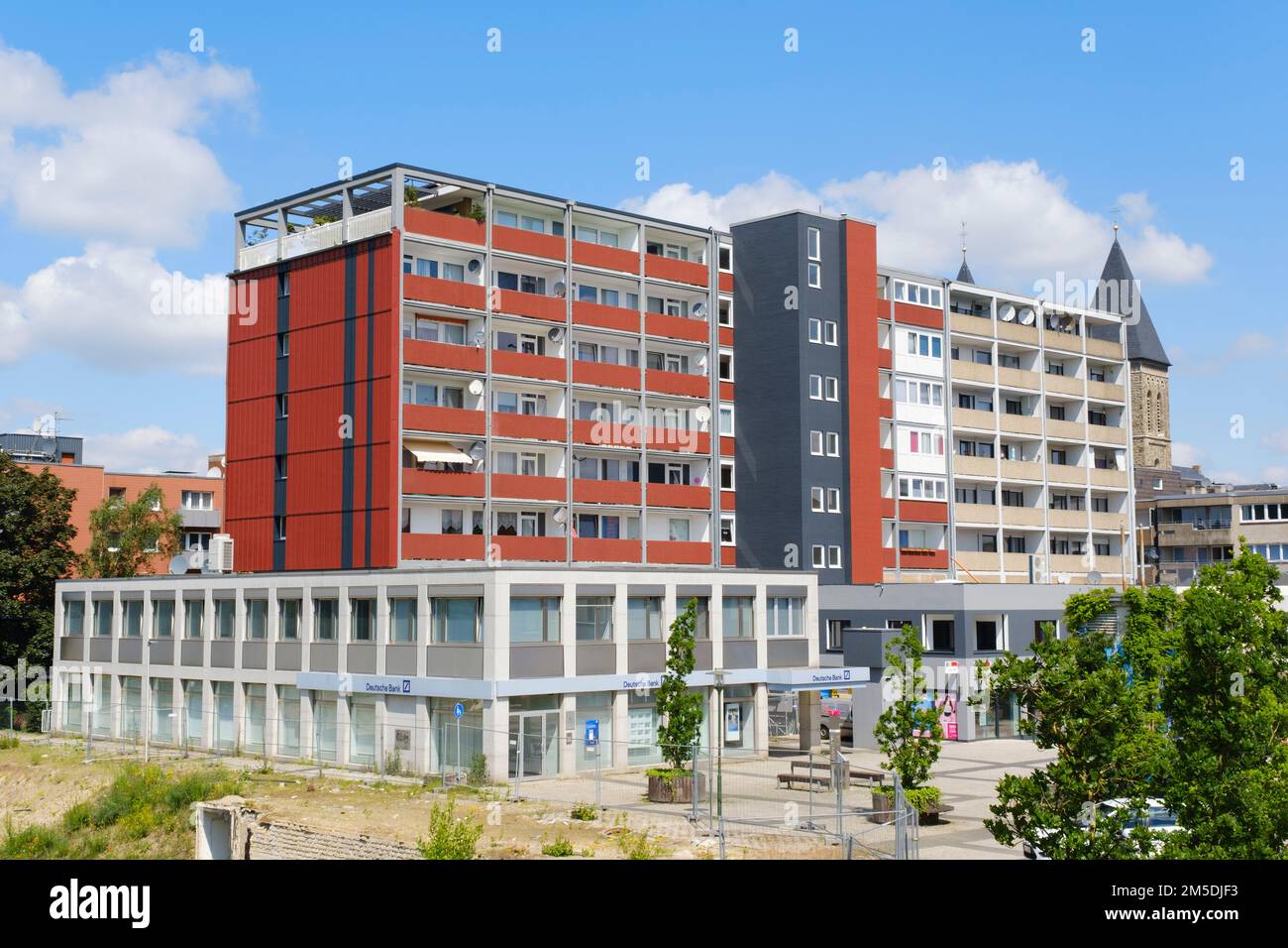 German Bank and High-rise building, Gronau Stock Photo - Alamy