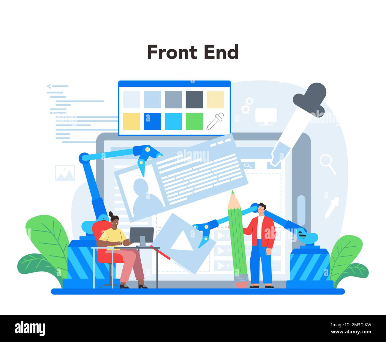 Frontend Development Concept Website Interface Design Improvement Web Page Programming Coding