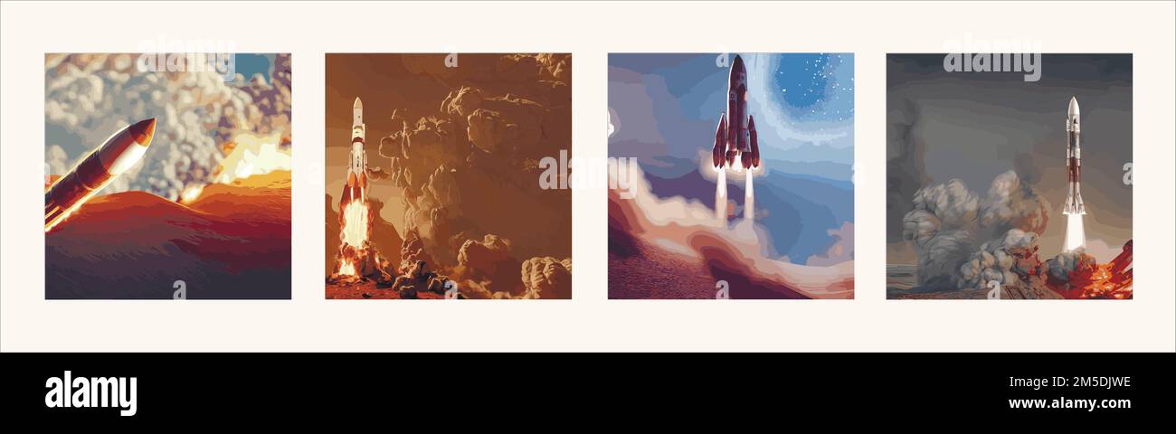 Apollo launch rocket Stock Vector Images - Alamy