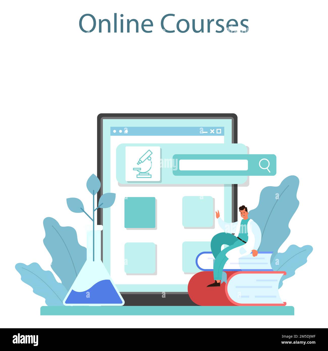 Geneticist online service or platform. Medicine and science technology ...