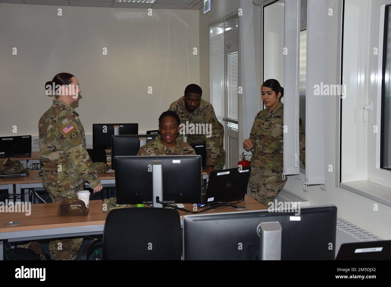 A breakout group with (l to r) Staff Sgt. Danielle Kovacs, Staff Sgt ...