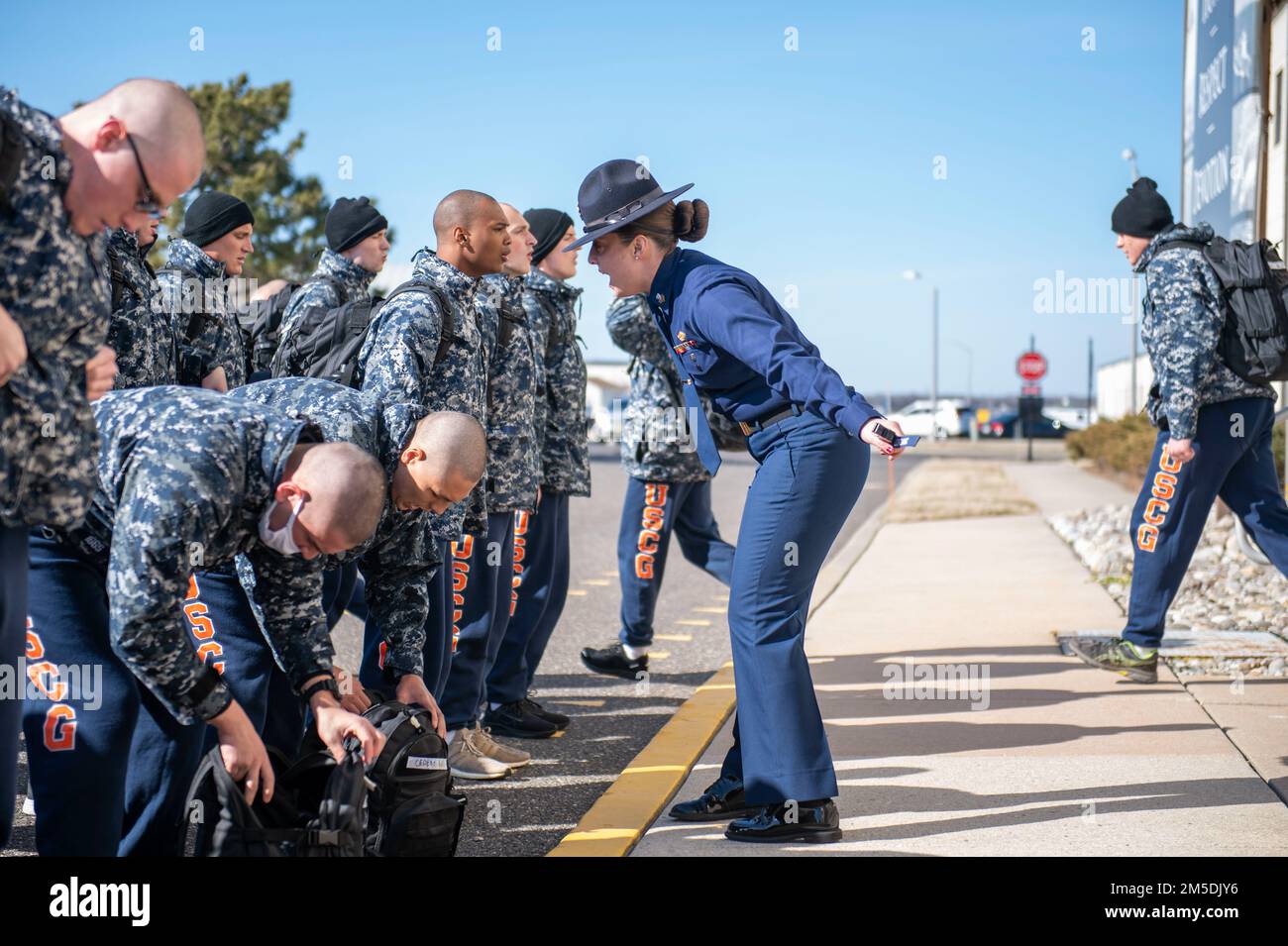 Recruits from company Yankee-201 meet their company commanders and ...
