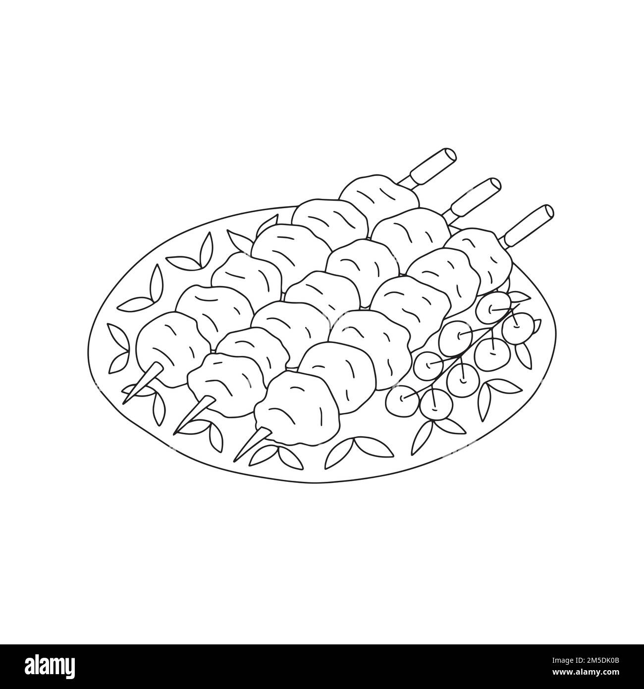 Vector hand drawn shashlik Stock Vector Image & Art - Alamy