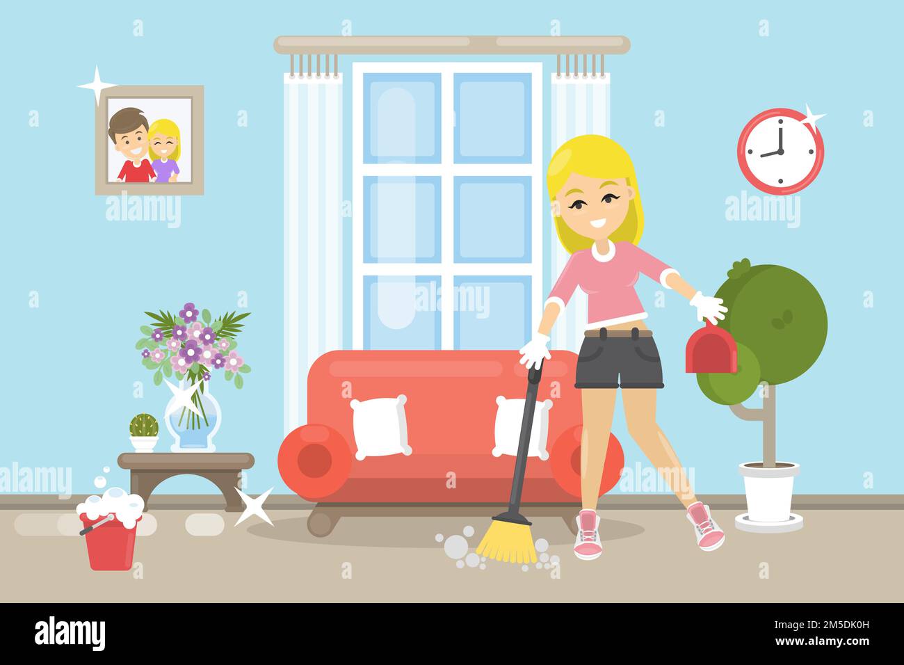 Cartoon pretty maid woman hi-res stock photography and images - Alamy