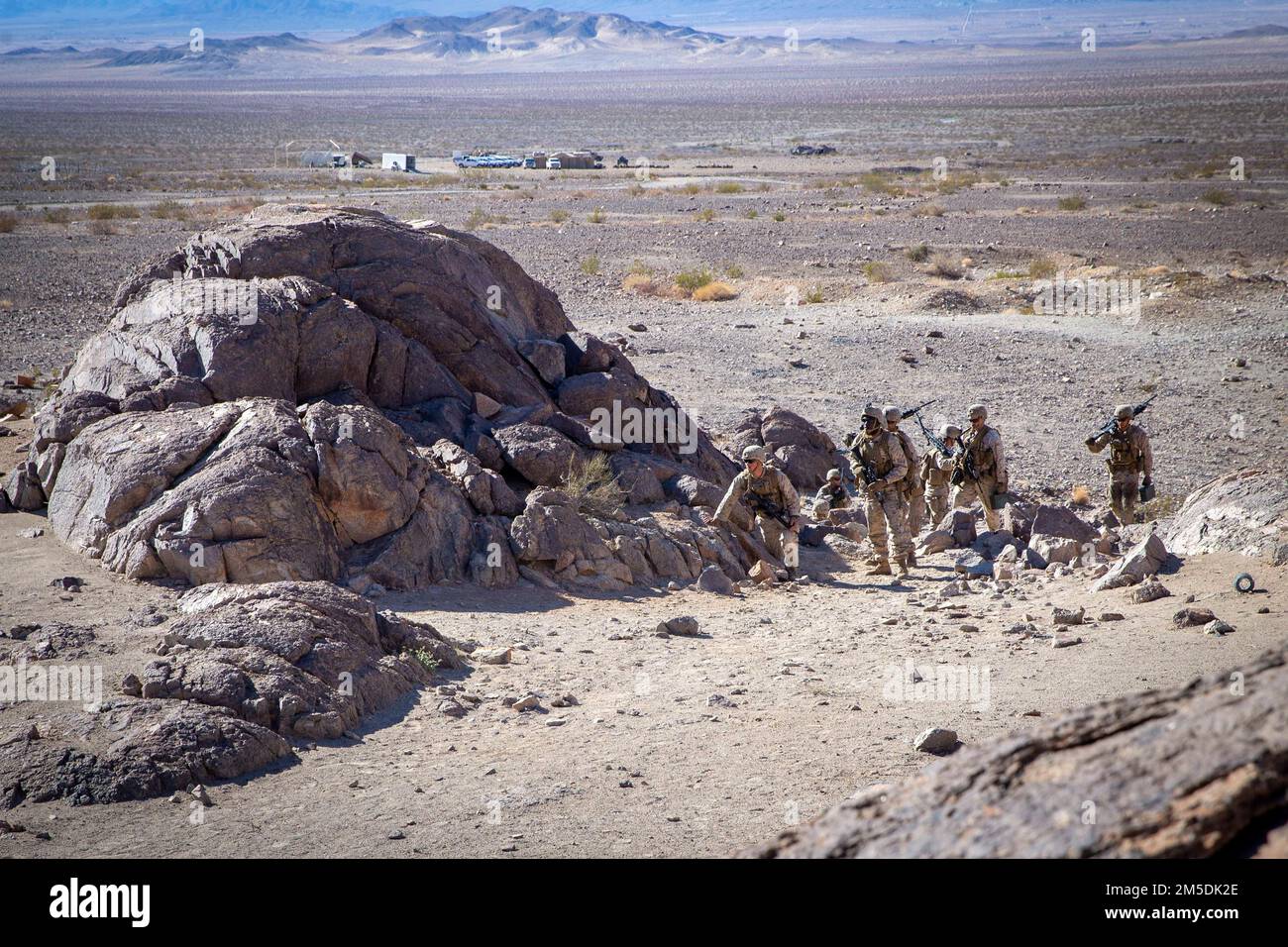 U.S. Marines with 3rd Battalion, 3rd Marine Littoral Regiment, prepare ...