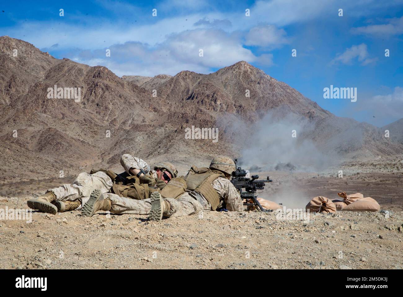 U.S. Marines with 3rd Battalion, 3rd Marine Littoral Regiment, fire the ...