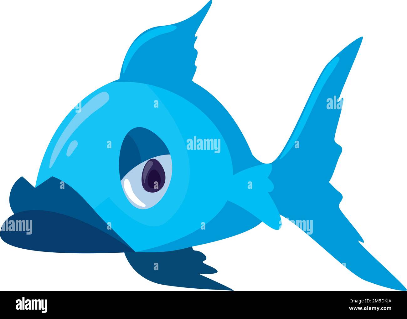 flat blue fish Stock Vector Image & Art - Alamy