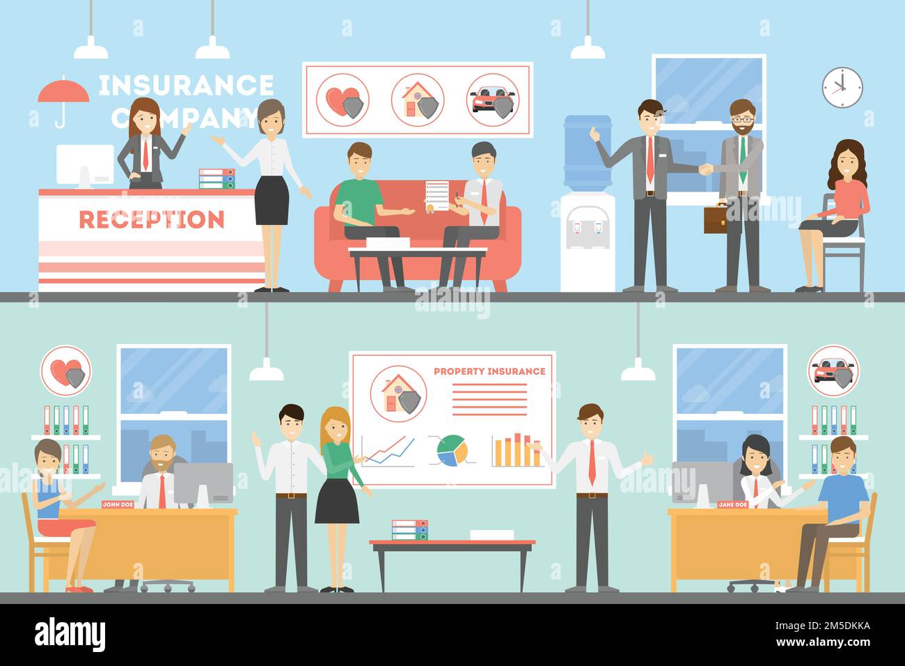 Female insurance contract Stock Vector Images - Alamy