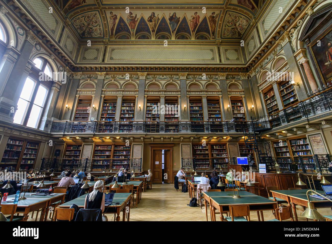 Interior of ELTE Central University Library in Budapest, Hungary ...