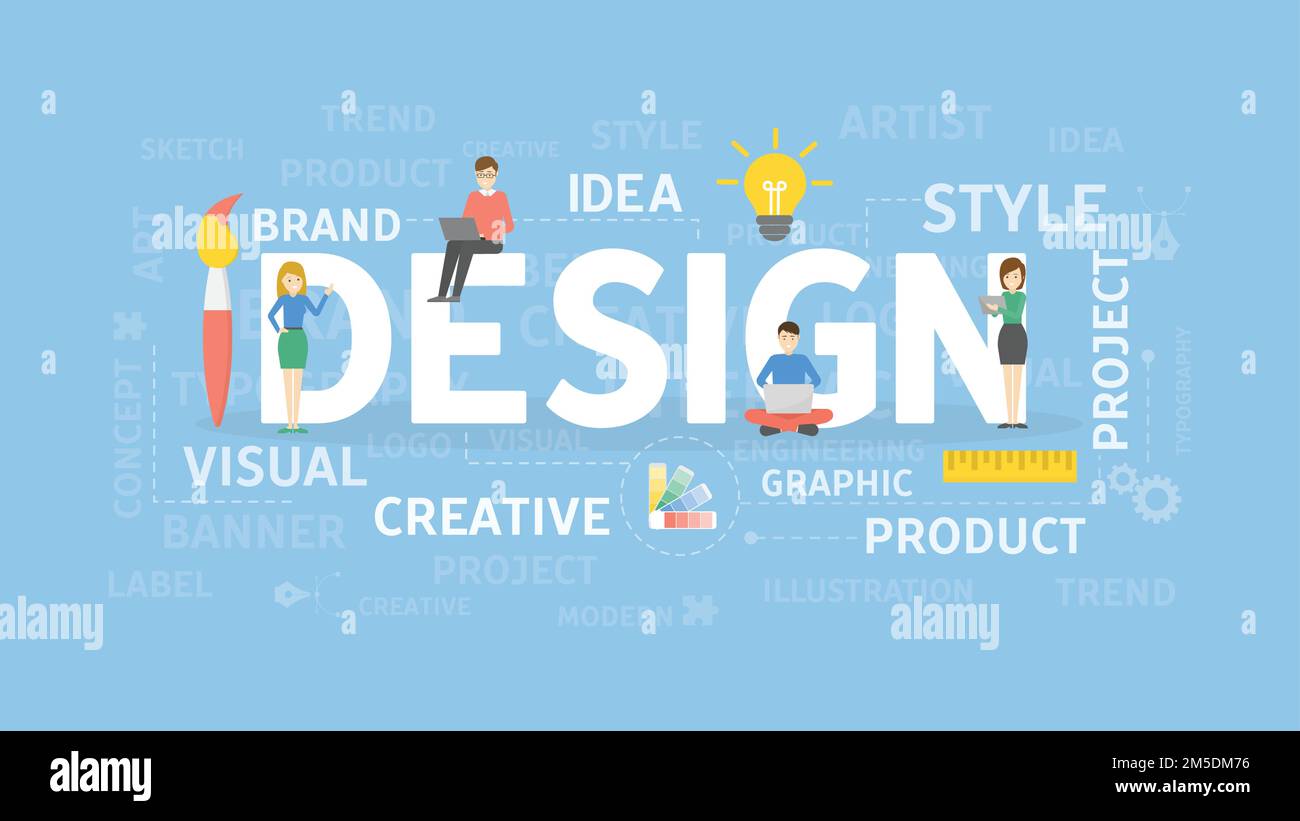 Design concept illustration. Idea and style, creativity and projects ...