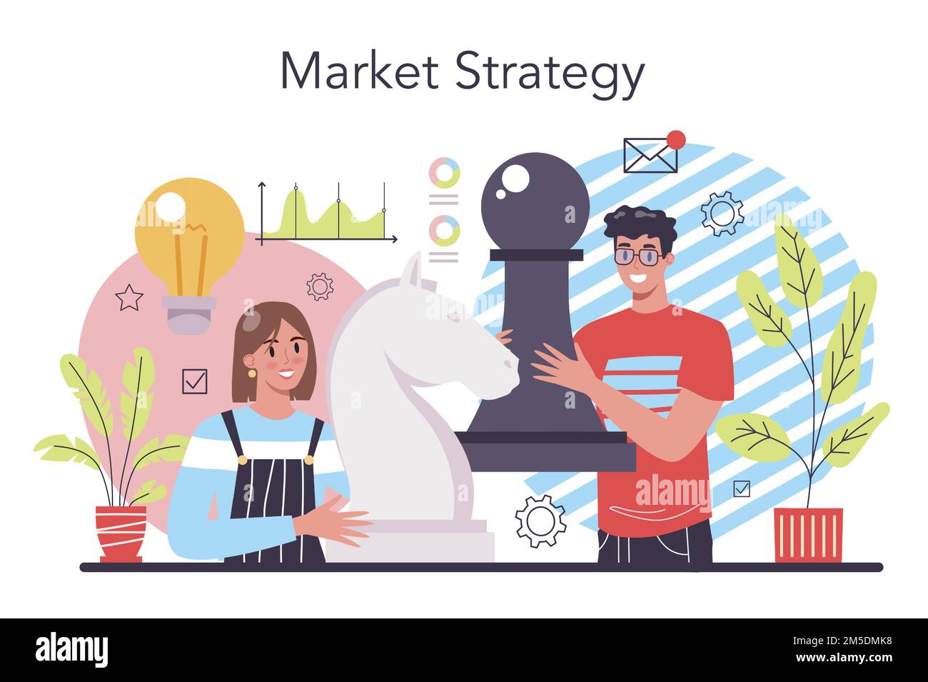 Marketing concept. Market research and analysis. Company promotion ...